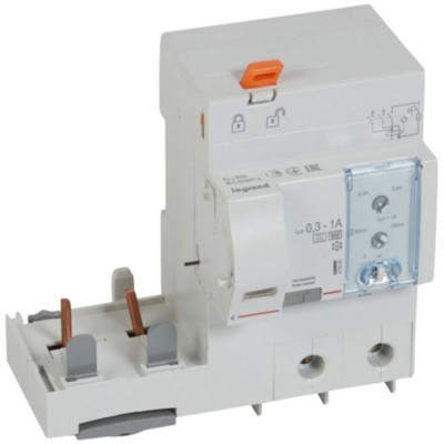 Add-on modules DX³ - 2P 230V~ 40A 300mA A type RCCB module - For 1 DX³ MCB module - DIN rail mounting - IP20 protection