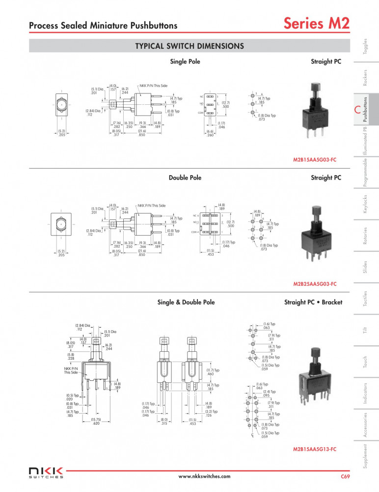 NKK Switches M2B series datasheet page 6