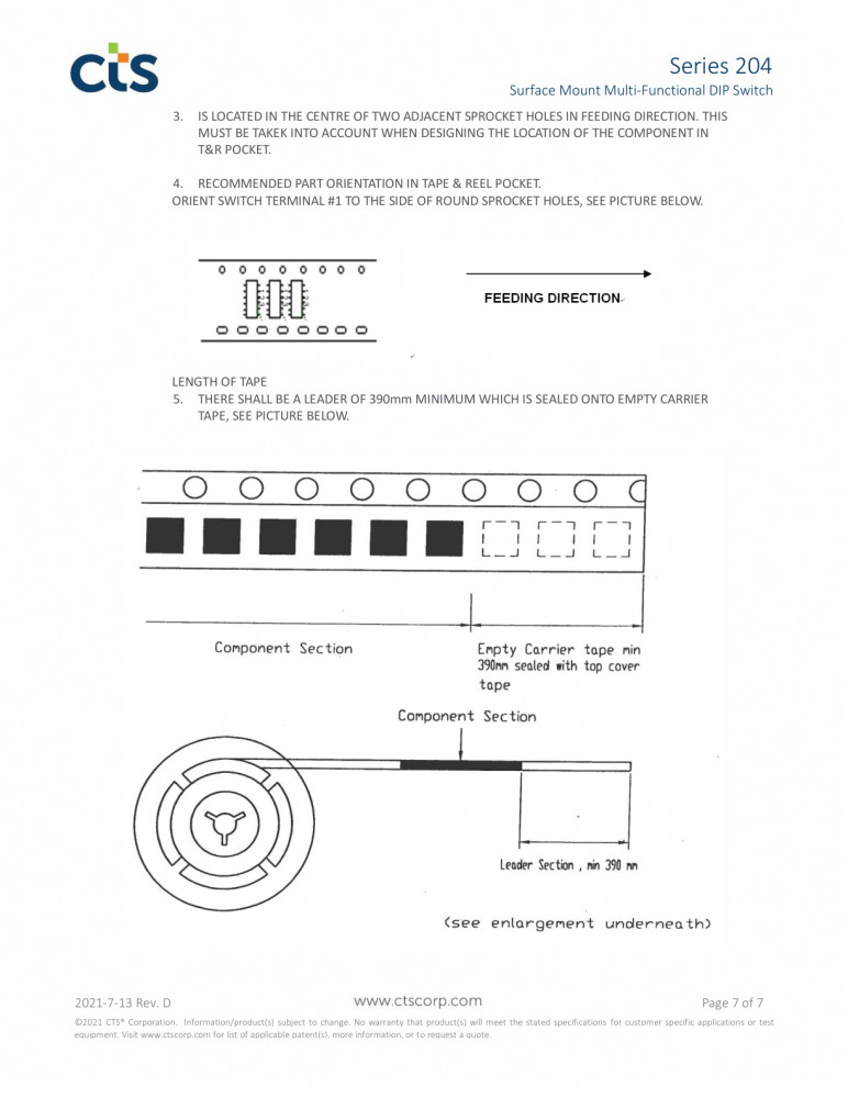 CTS Series 204 datasheet page 7