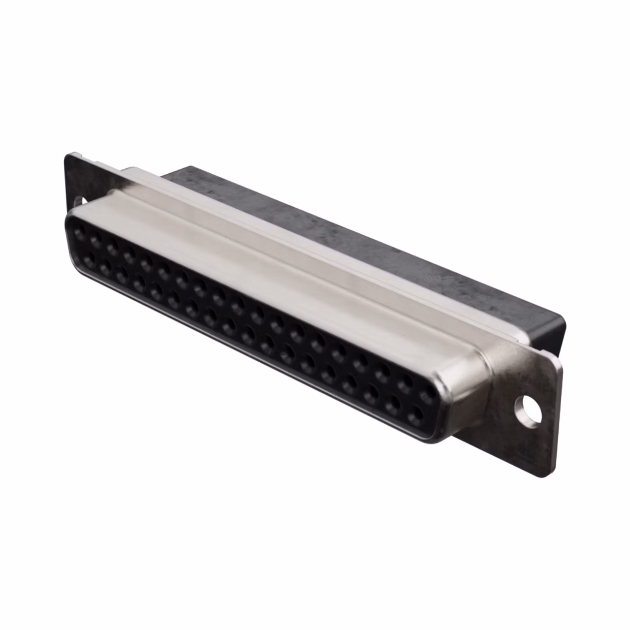 FCT Standard-Density D-Sub Crimp Housing, Female, Shell without Dimples, Non-Magnetic, 37 Circuits, Black Front and Rear Insulator, Crimp Contacts Not Included for sale