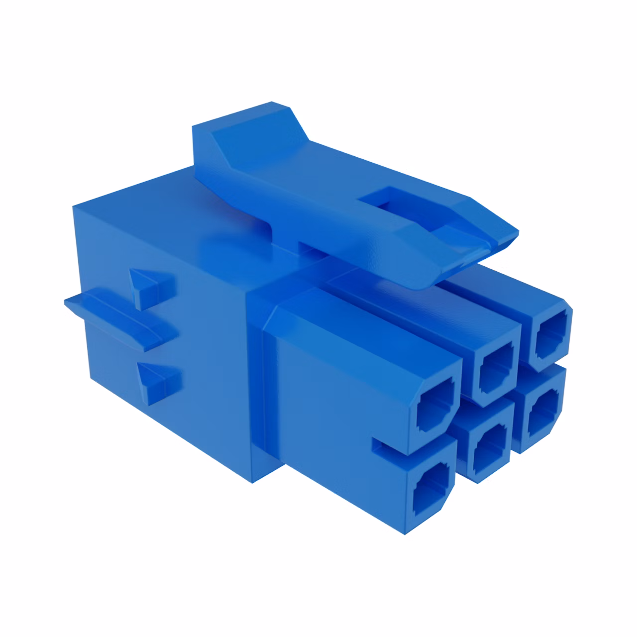 Micro-Fit+ Versa Color Receptacle Housing, Dual Row, 6 Circuits, UL 94V-0, Glow-Wire Capable, Blue for sale