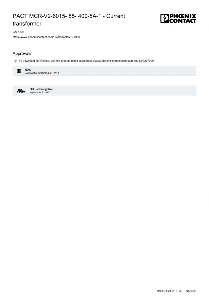 Phoenix Contact 2277909 technical document page 6