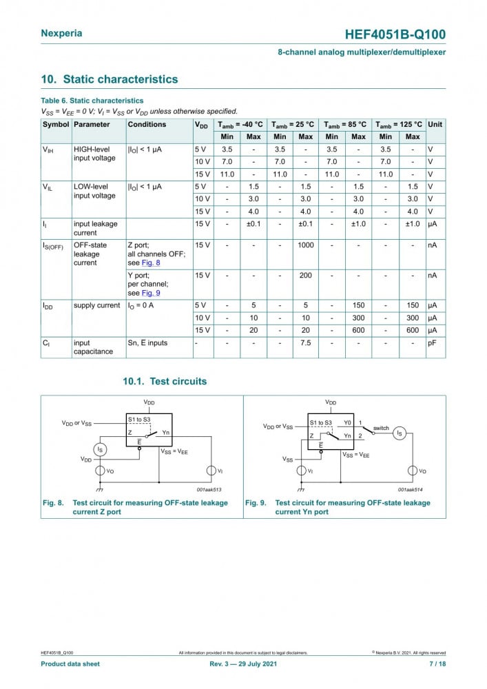HEF4051B-Q100 datasheet page 7