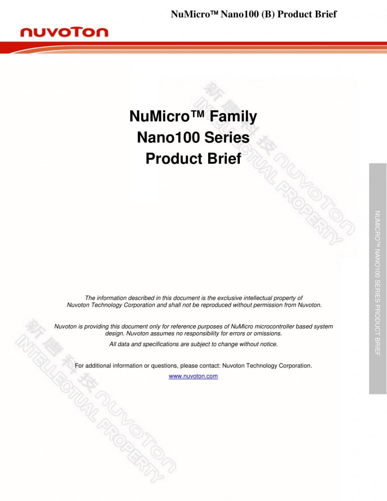 NANO100SD3BN document page 1