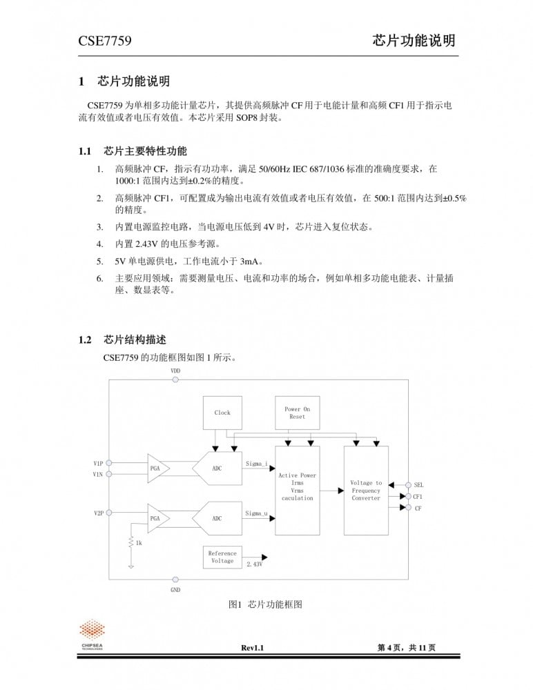 CSE7759 datasheet page 4