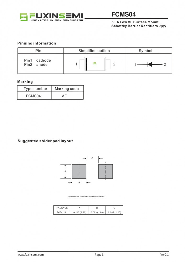 FCMS04 datasheet page 3