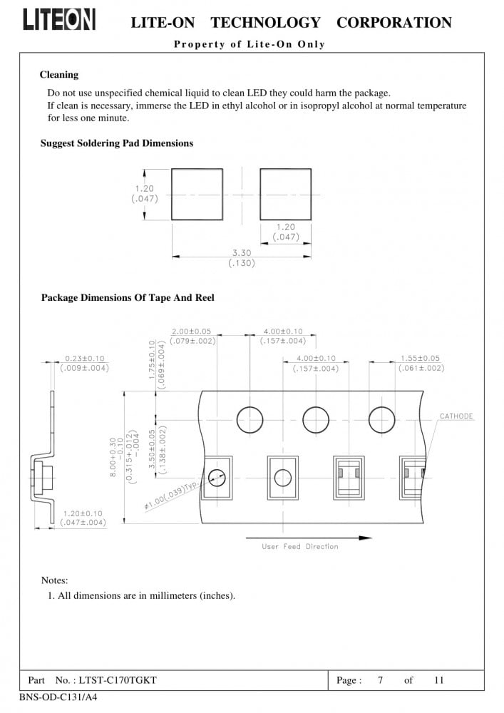 LTST-C170TGKT datasheet page 8