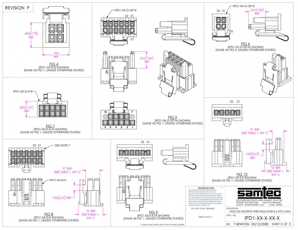Samtec IPD1 series drawing page 2