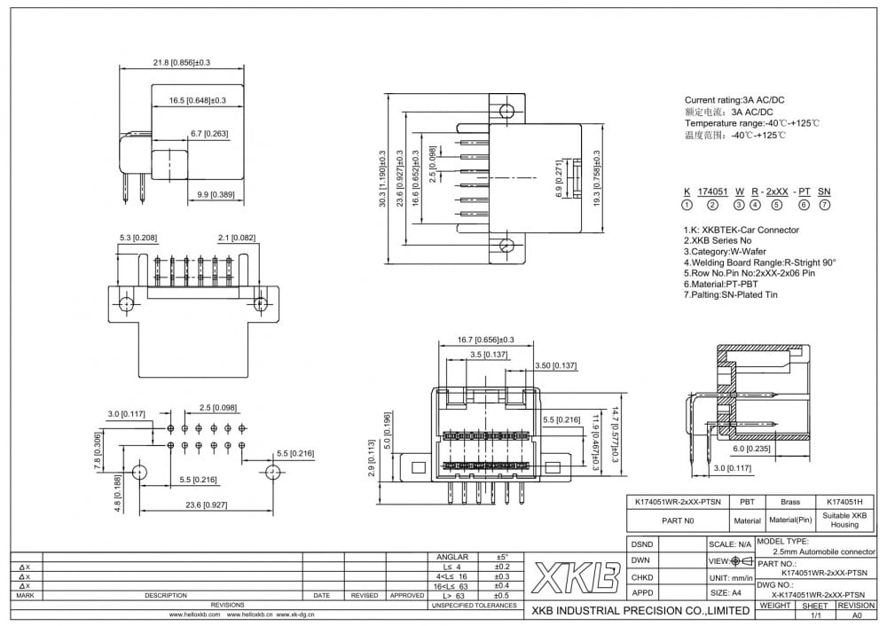 K174051WR-2x06-PTSN technical drawing page 1