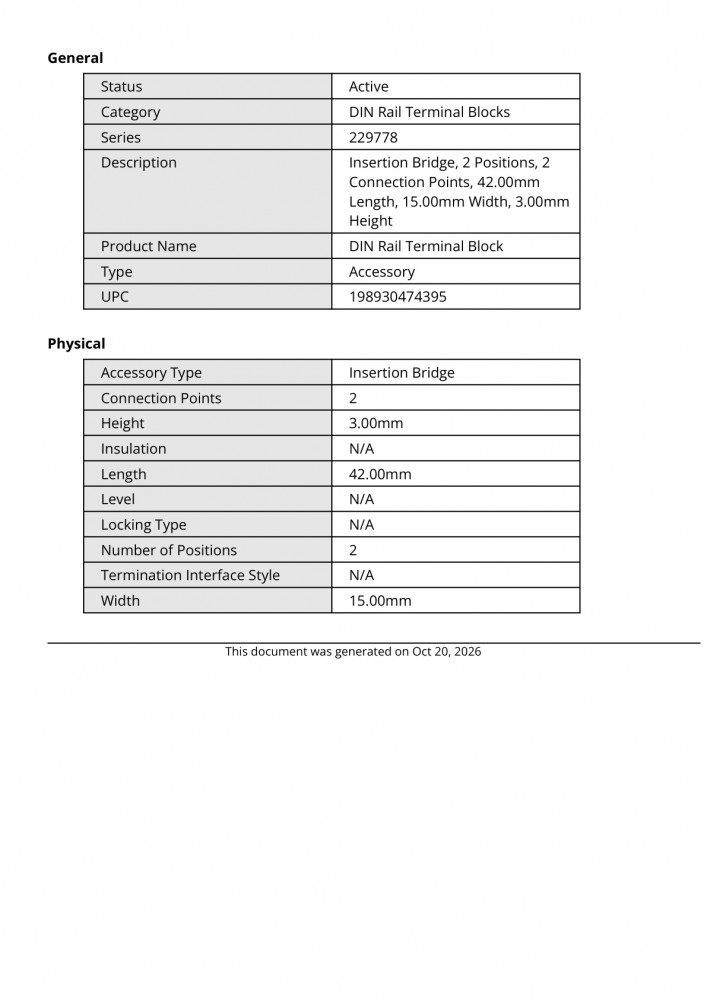 Technical document image 2 for MOLEX 2297780070