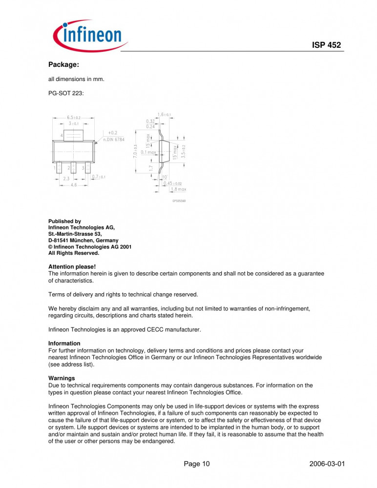 ISP452HUMA1 datasheet page 10