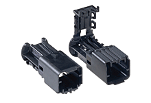 Mini50 Unsealed Header, UL 94 HB, Right-Angle, SMT, Dual Row, 20 Circuits, Tin (Sn) Plating, Polarization Option B, Gray, Tape and Reel