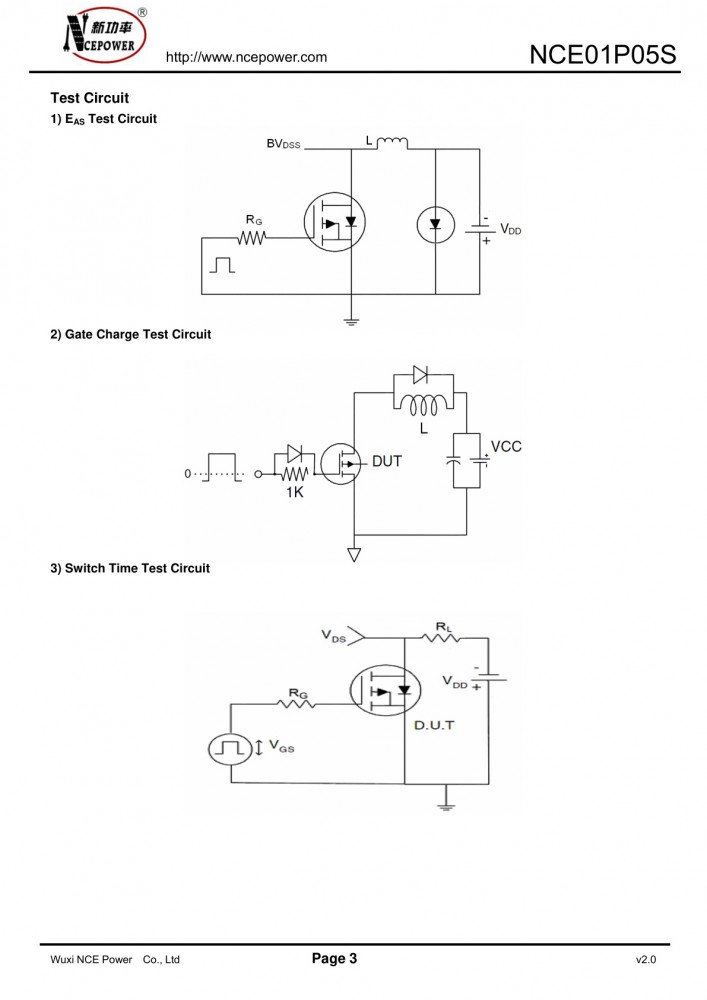 NCE01P05S datasheet page 3
