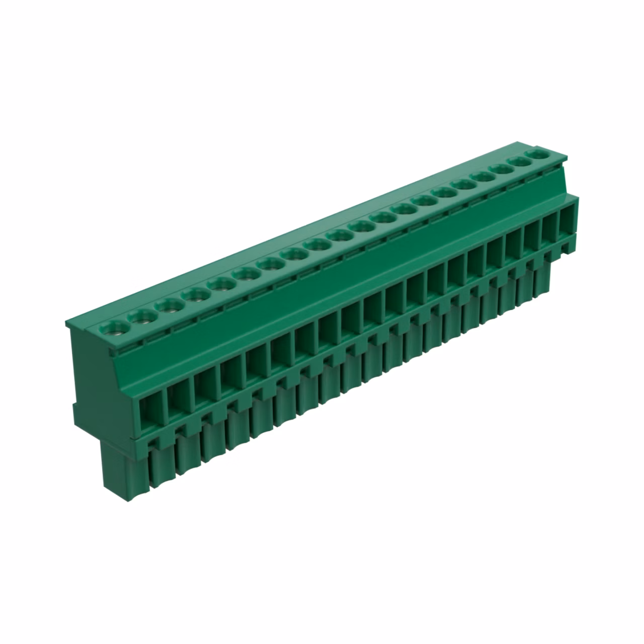 3.50mm Pitch Eurostyle Vertical Plug, Rear Wire Entry, Green Housing, 20  Circuits for sale