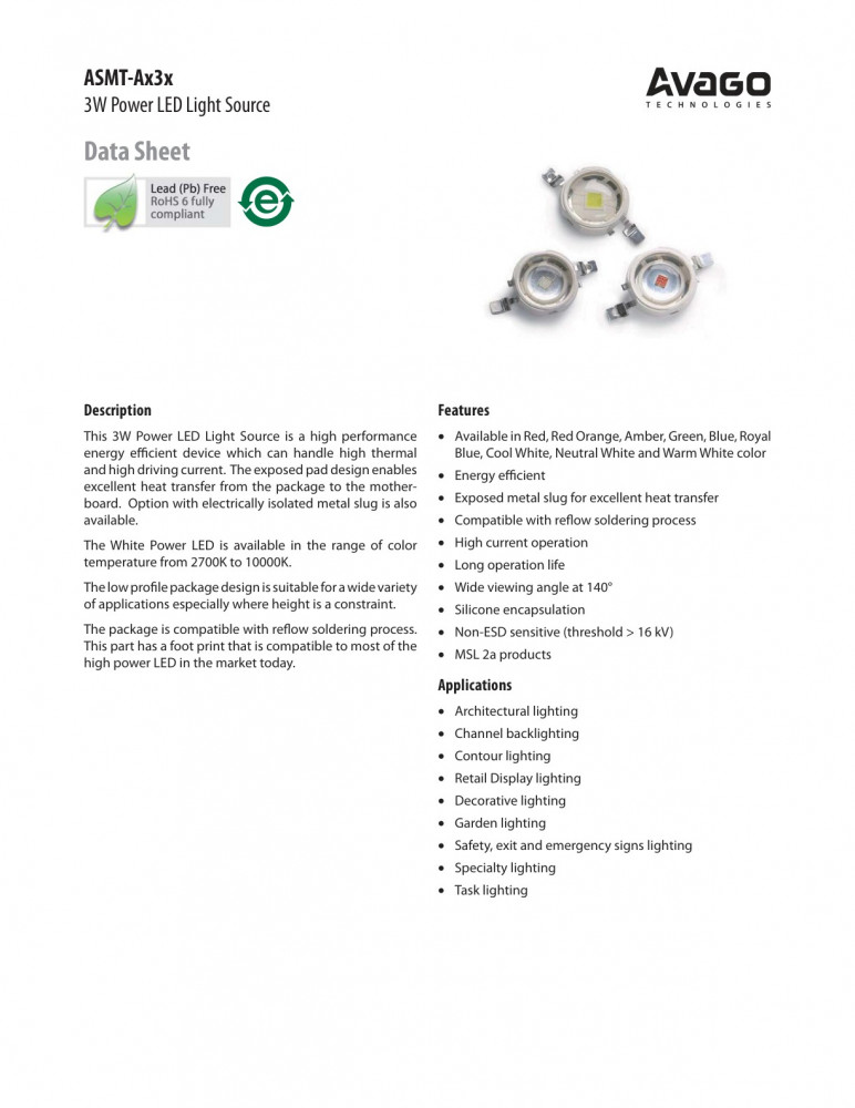 ASMT-AB31-NMP00 datasheet page 1