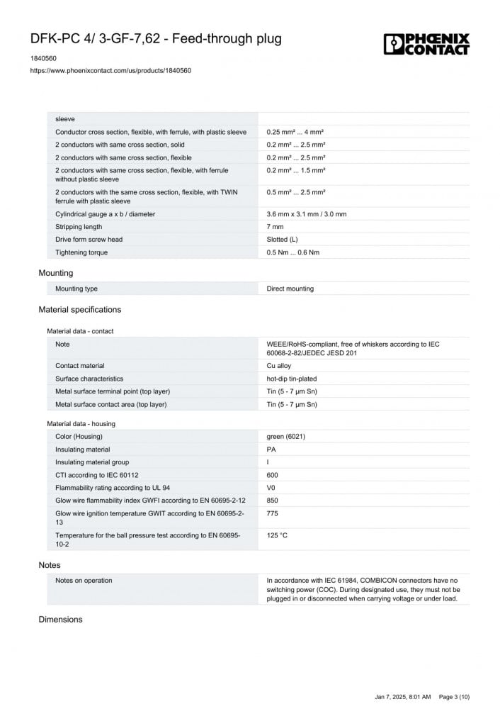 Phoenix Contact 1840560 datasheet page 3