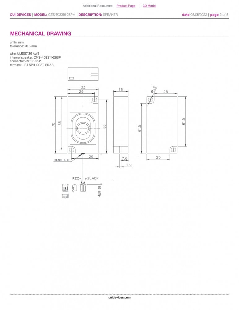CES-703316-28PM datasheet page 2