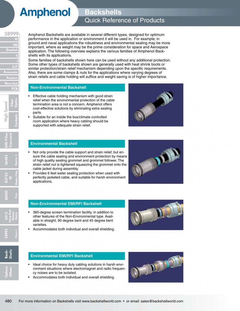 Amphenol backshell catalog page 3
