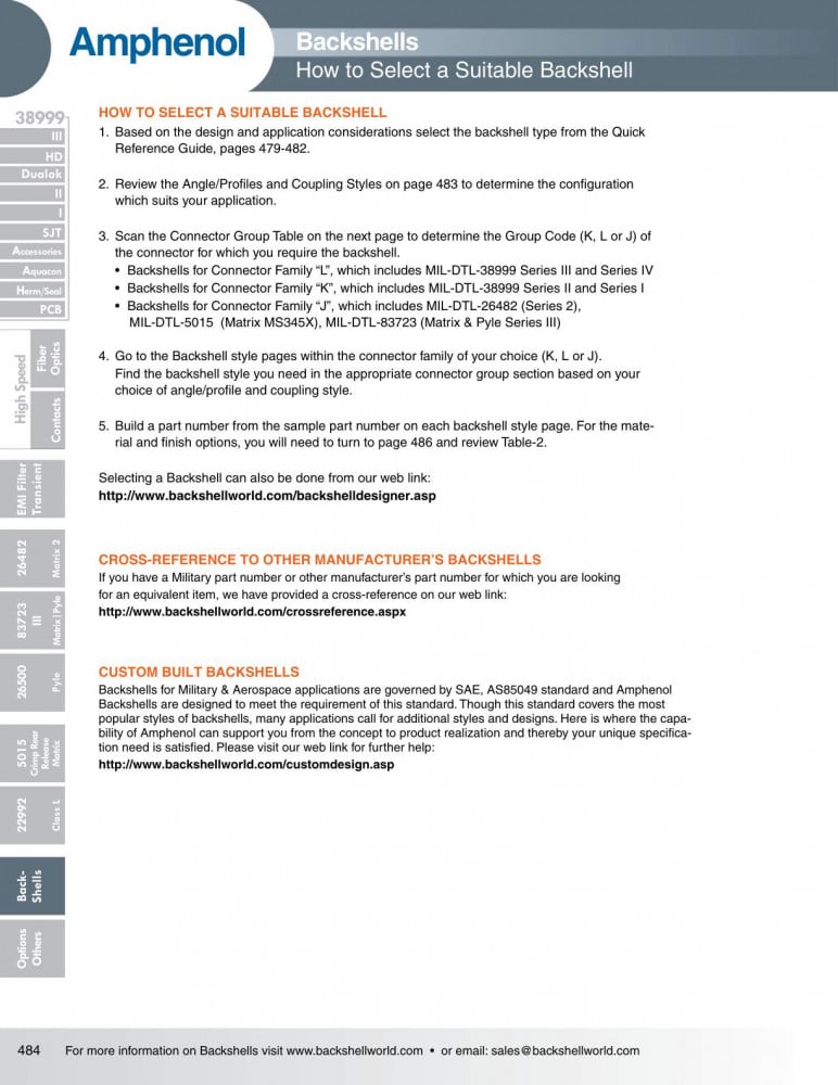 Amphenol backshell catalog page 7