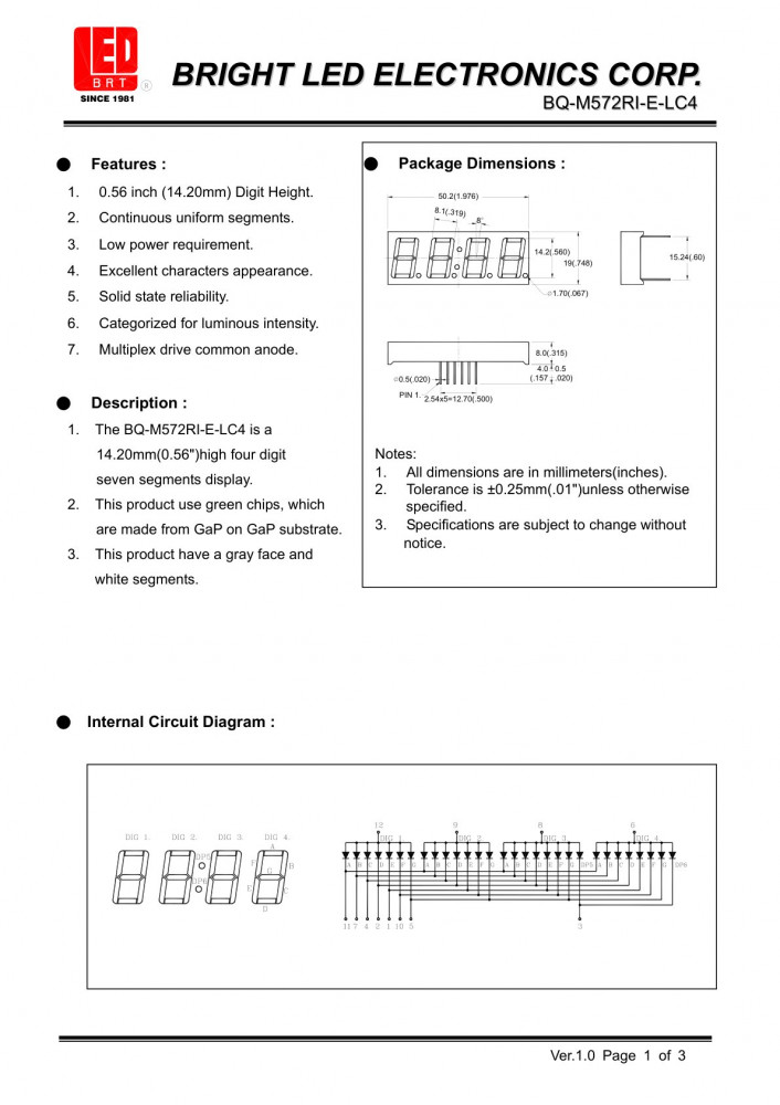 BQ-M572RI-E-LC4 datasheet page 1