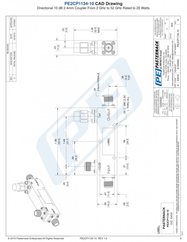 PE2CP1134-10 datasheet page 4