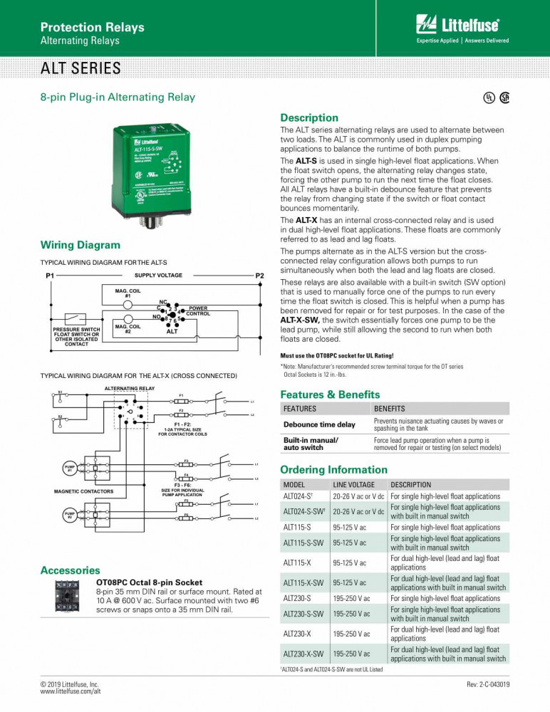 ALT series relay technical document page 1