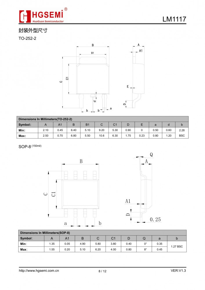 HGSEMI LM1117 datasheet page 8
