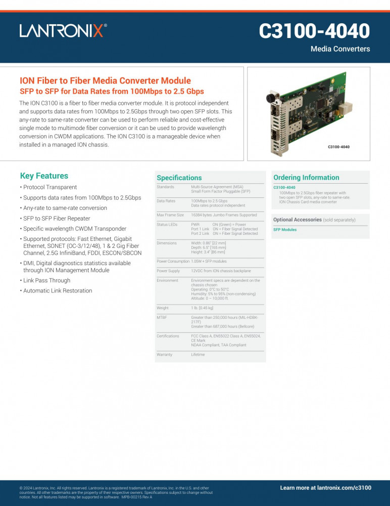 C3100-4040 product documentation preview