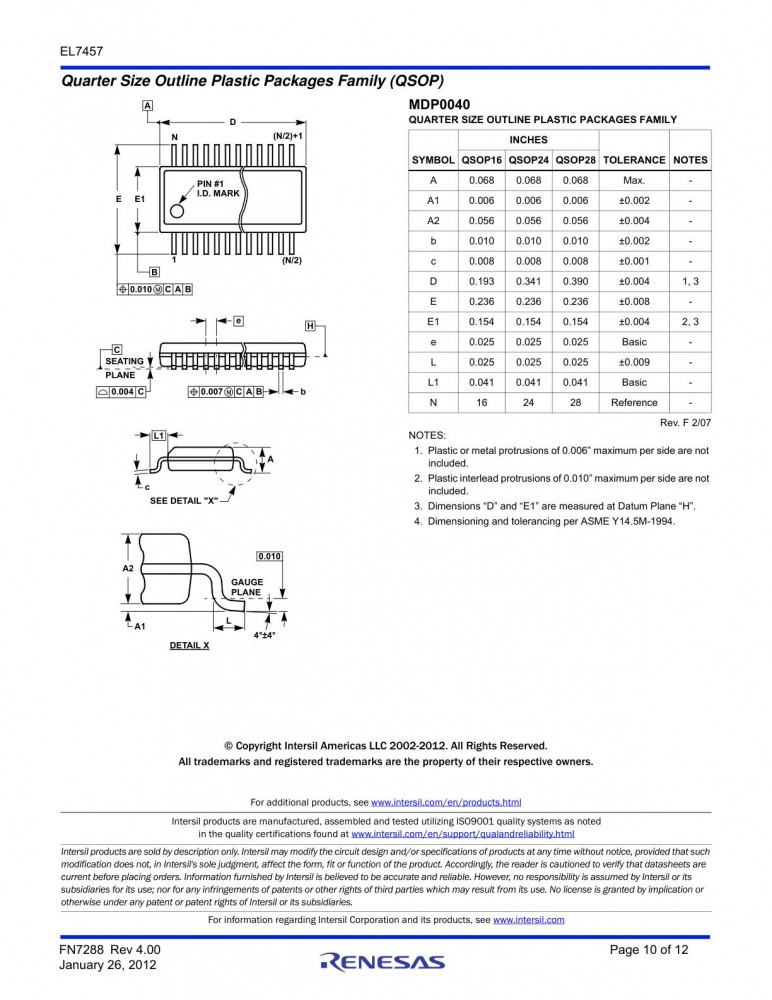 EL7457 datasheet page 10