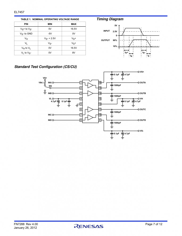 EL7457 datasheet page 7