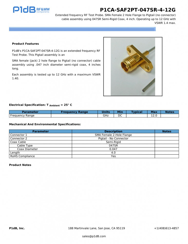 P1CA-SAF2PT-047SR-4-12G product document image