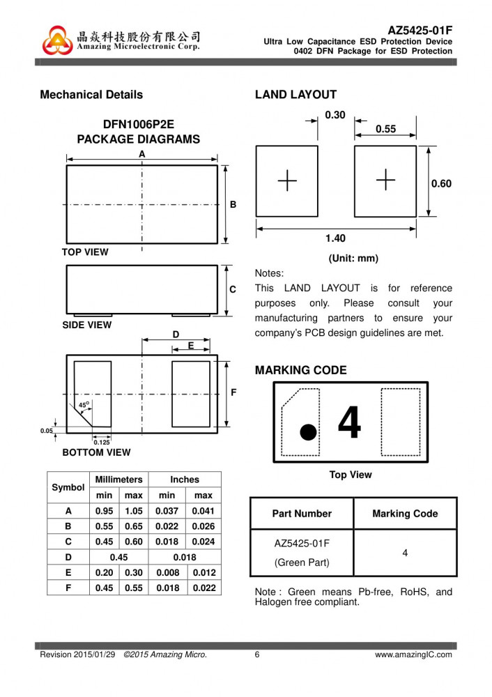 AZ5425-01F datasheet page 6