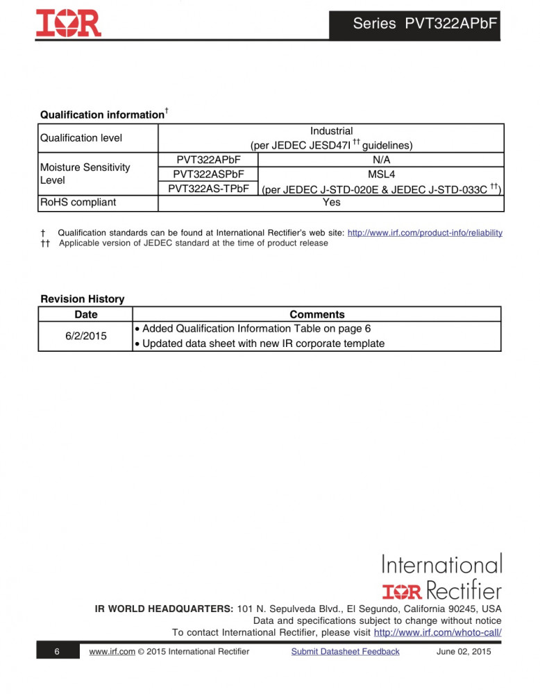 PVT322ASPBF datasheet page 6