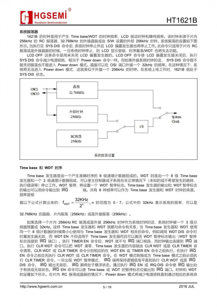 HT1621B datasheet page 5