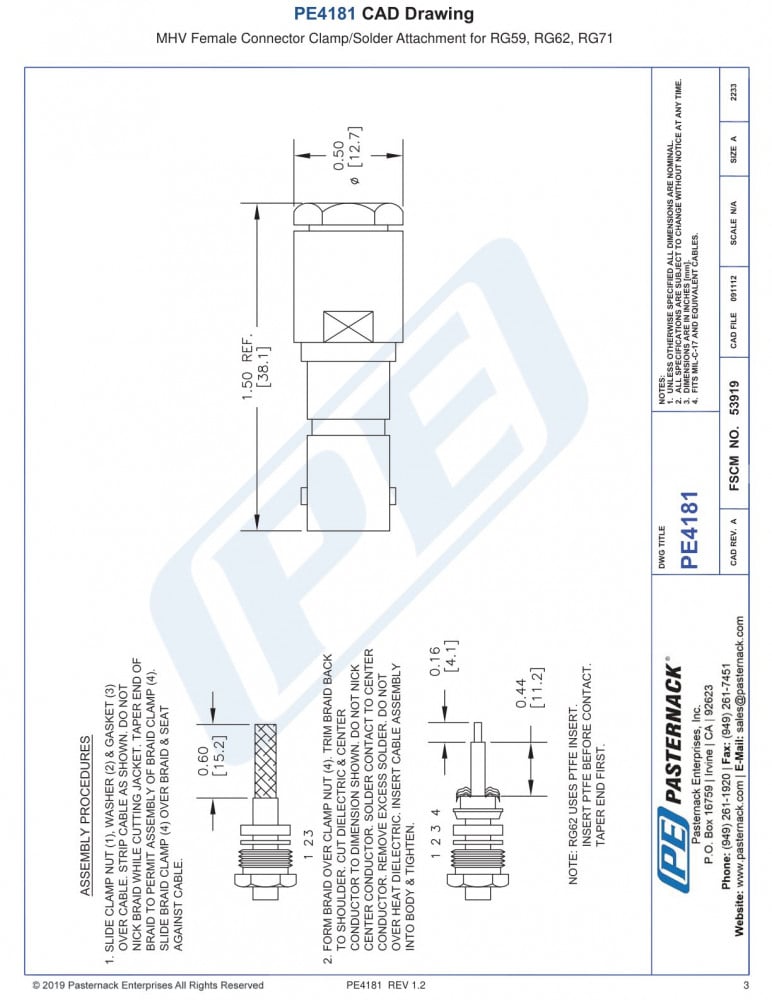 PE4181 datasheet page 3