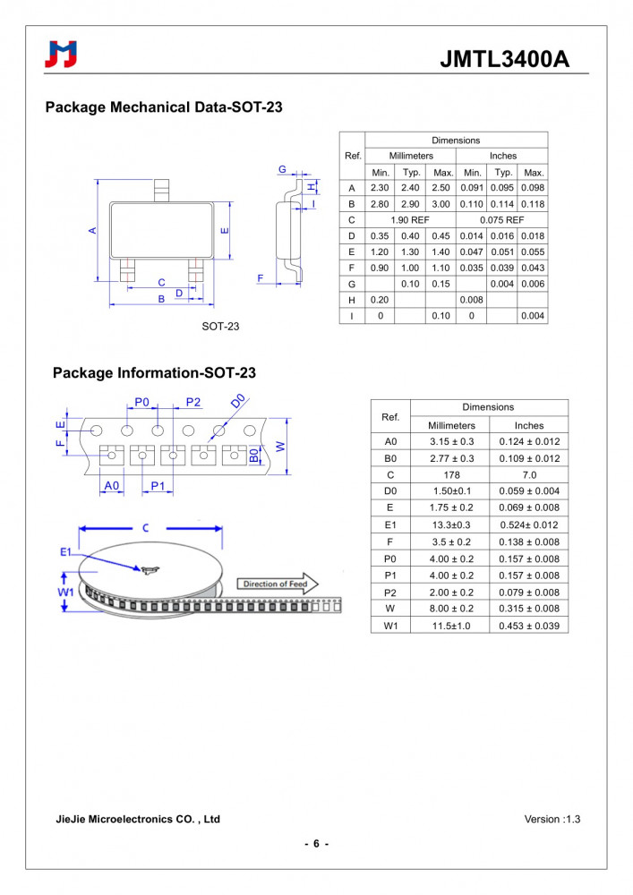 JMTL3400A datasheet page 6