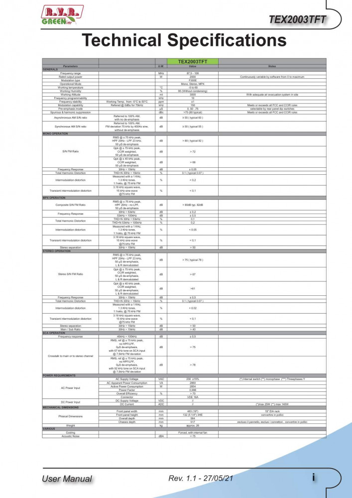 TEX2003TFT manual page 3