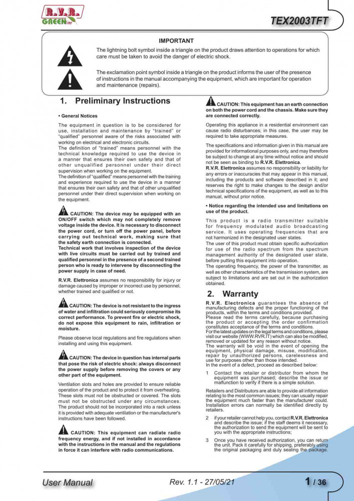 TEX2003TFT manual page 7