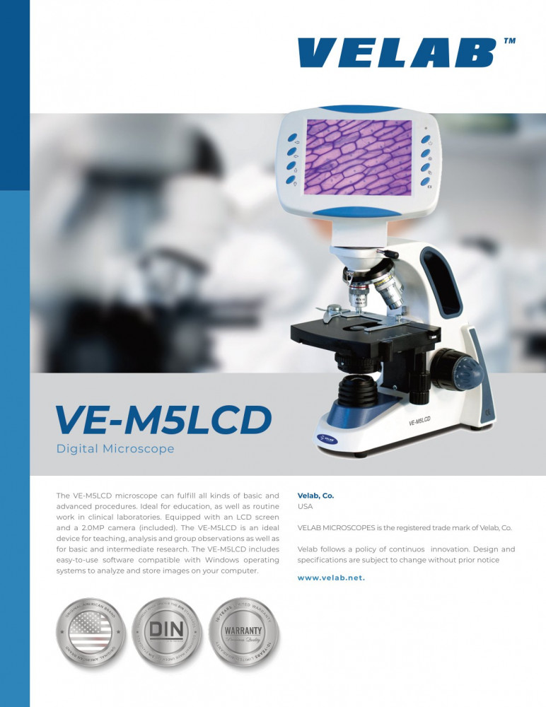 VE-M5LCD product document image, page 1