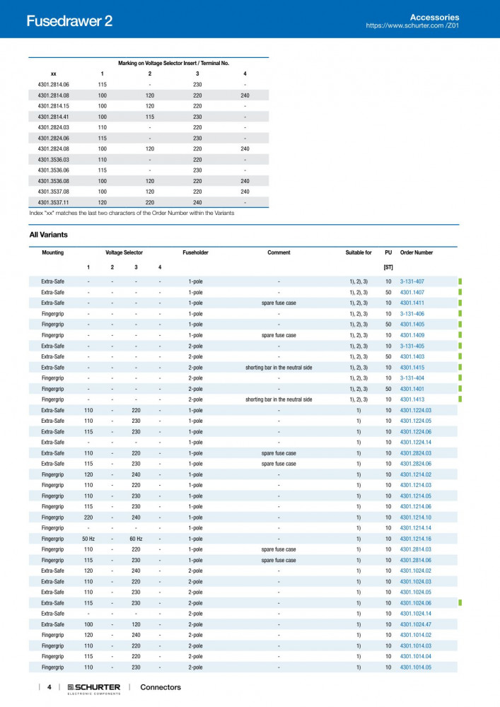SCHURTER 4301 series datasheet page 4