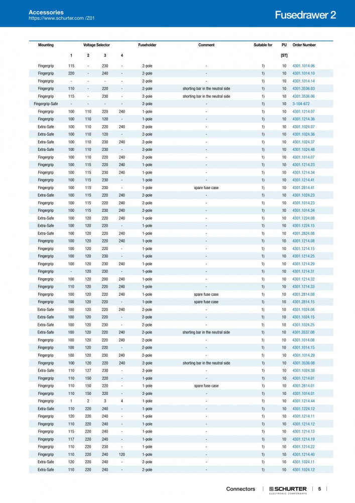 SCHURTER 4301 series datasheet page 5