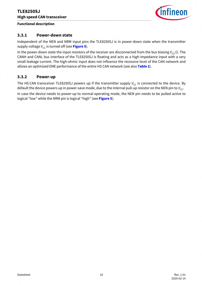 TLE8250SJ datasheet page 10