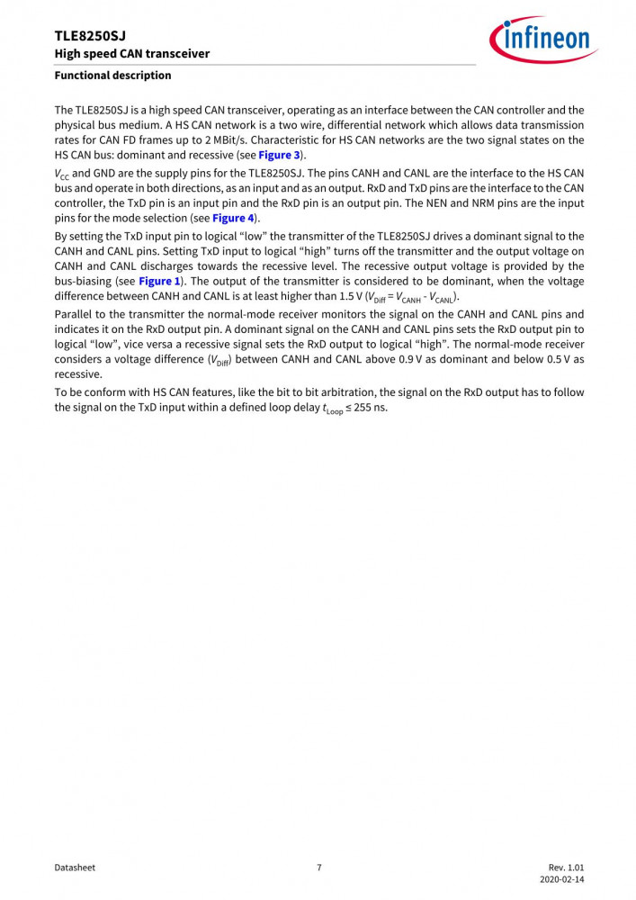 TLE8250SJ datasheet page 7