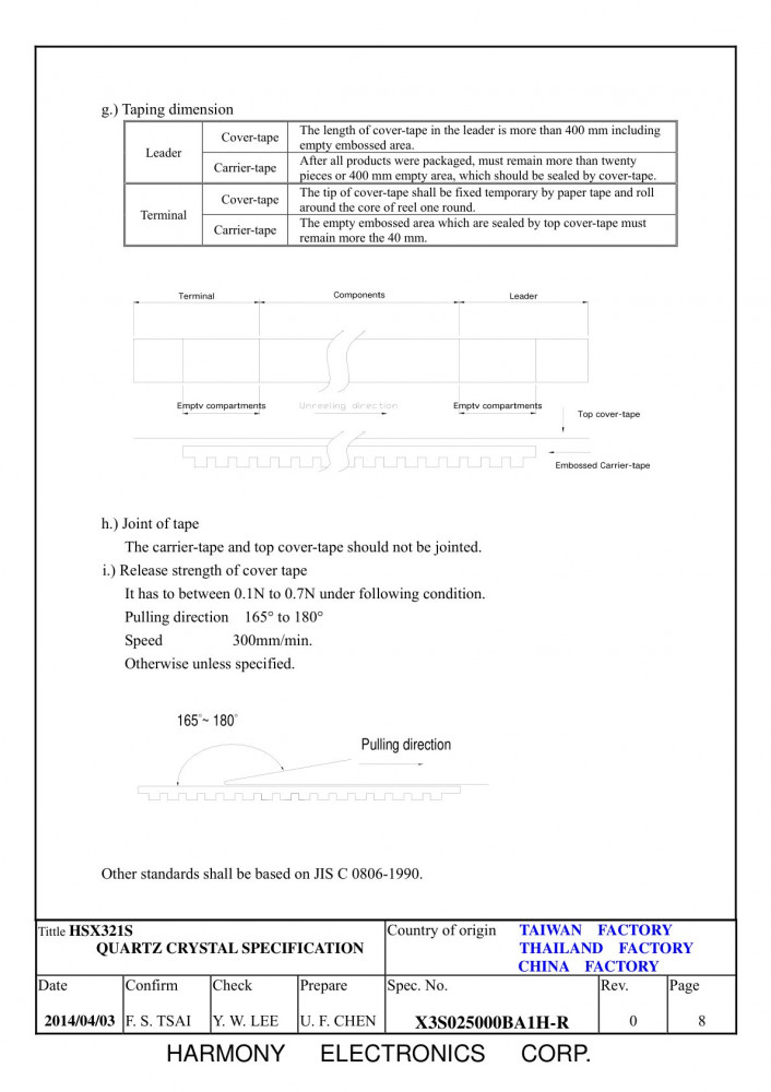 HELE X3S025000BA1H-R specification page 8