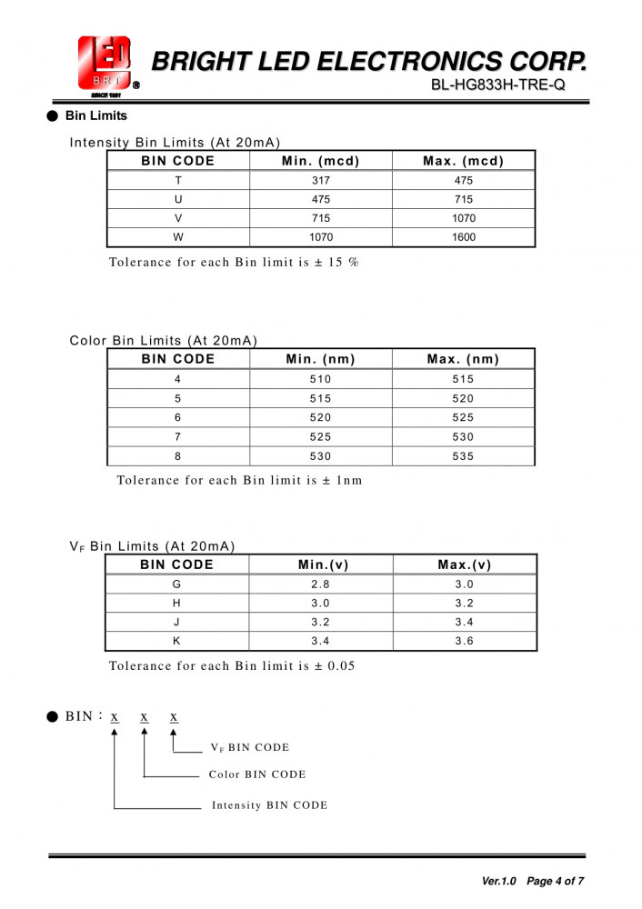 BL-HG833H-TRE-Q datasheet page 4
