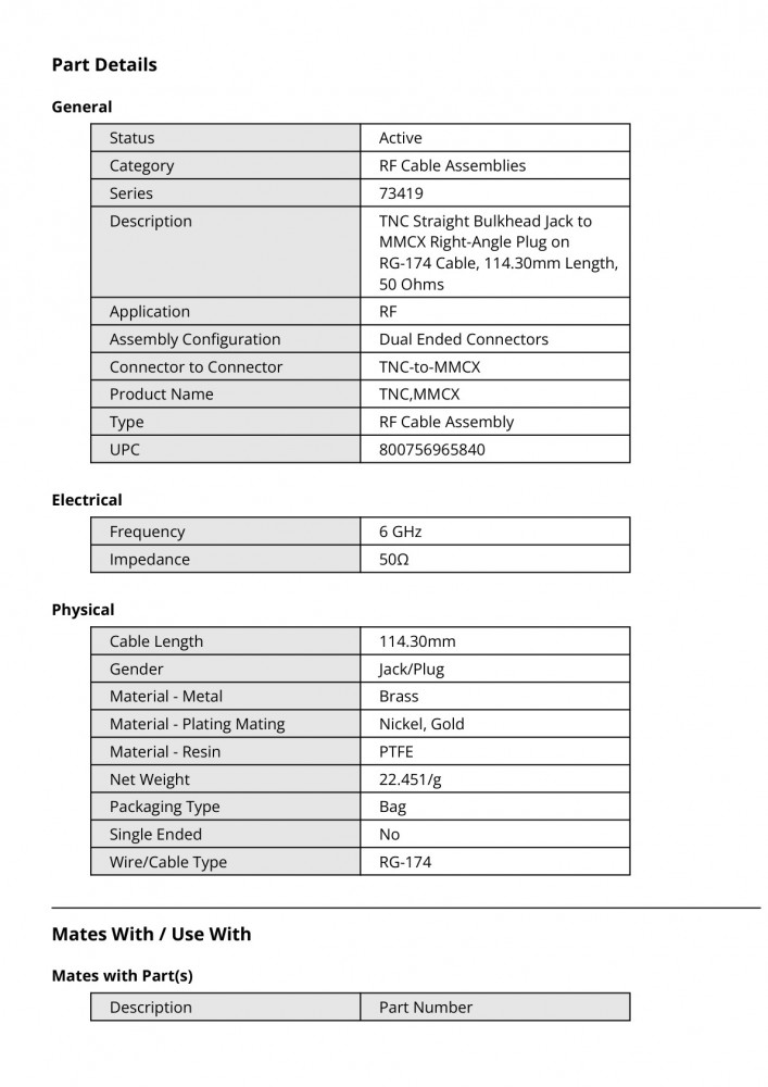 MOLEX 734194690 technical document page 2