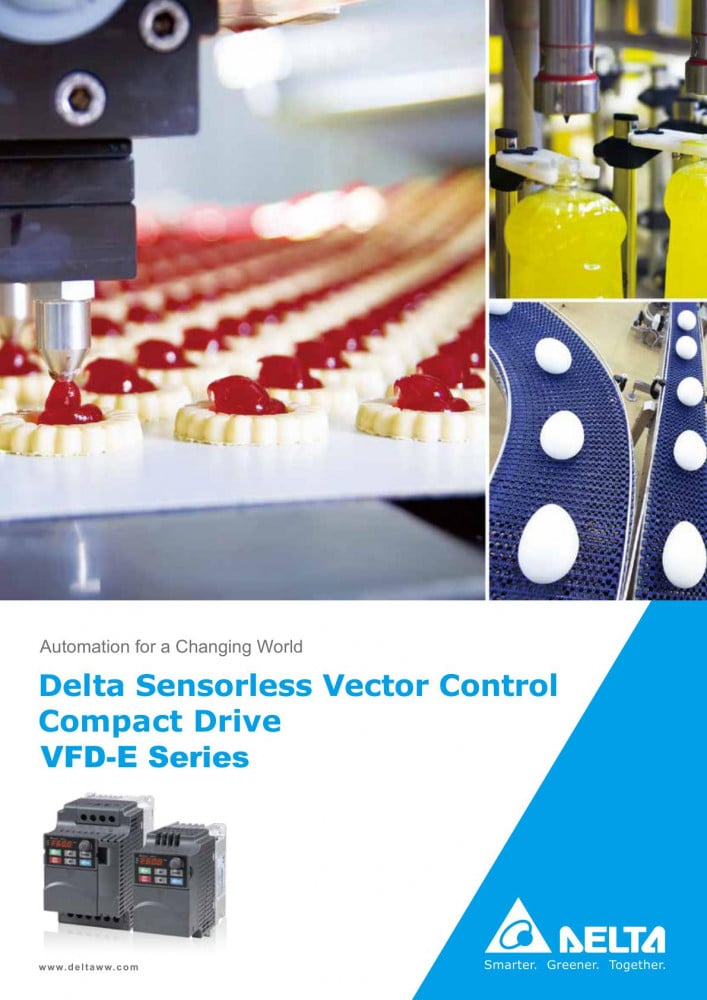 DELTA VFD-E datasheet page 1