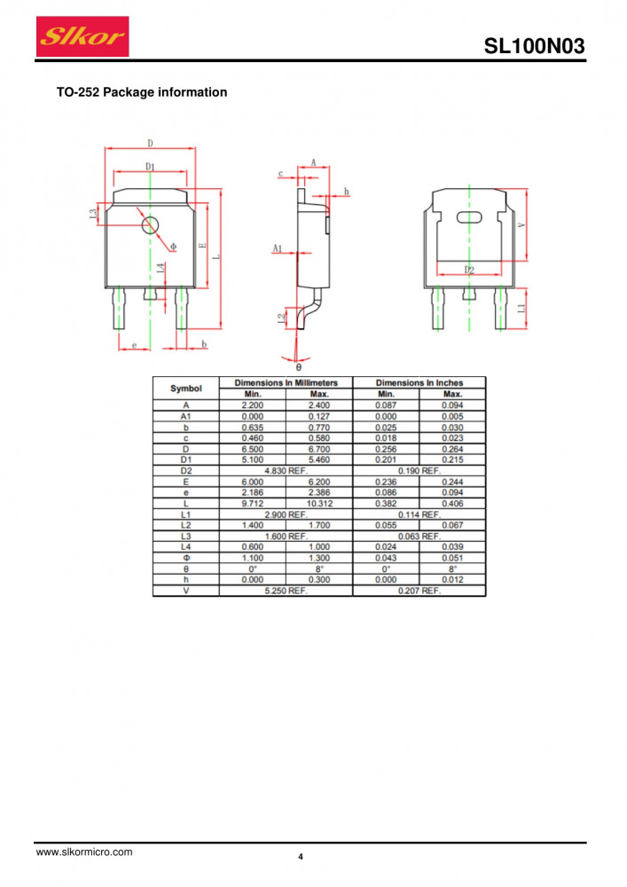 SL100N03 datasheet page 4