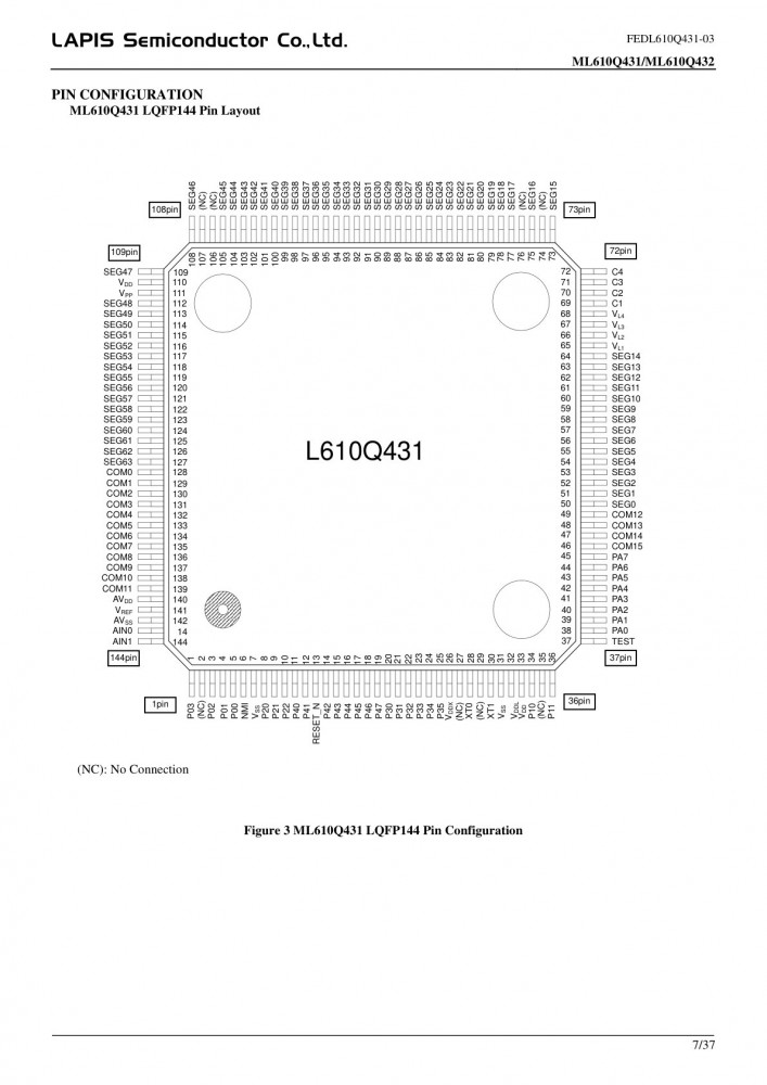 ML610Q432A technical document page 8