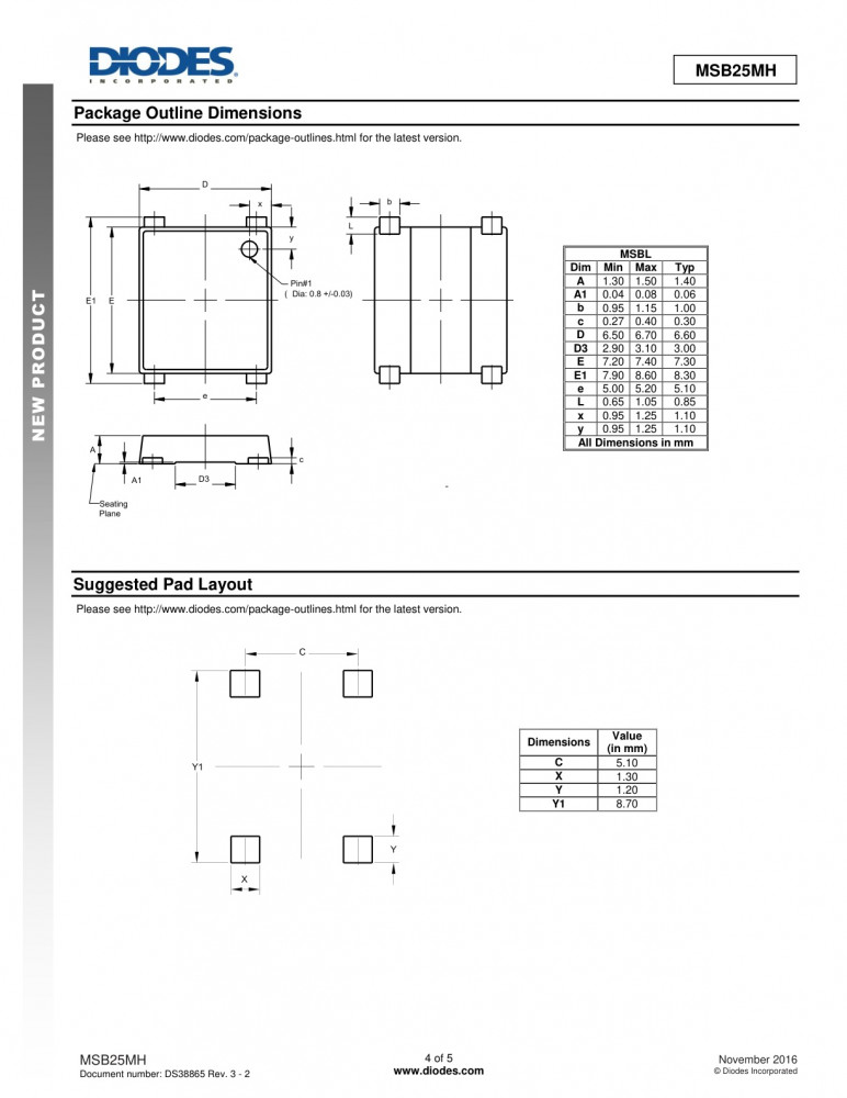 MSB25MH-13 datasheet page 4